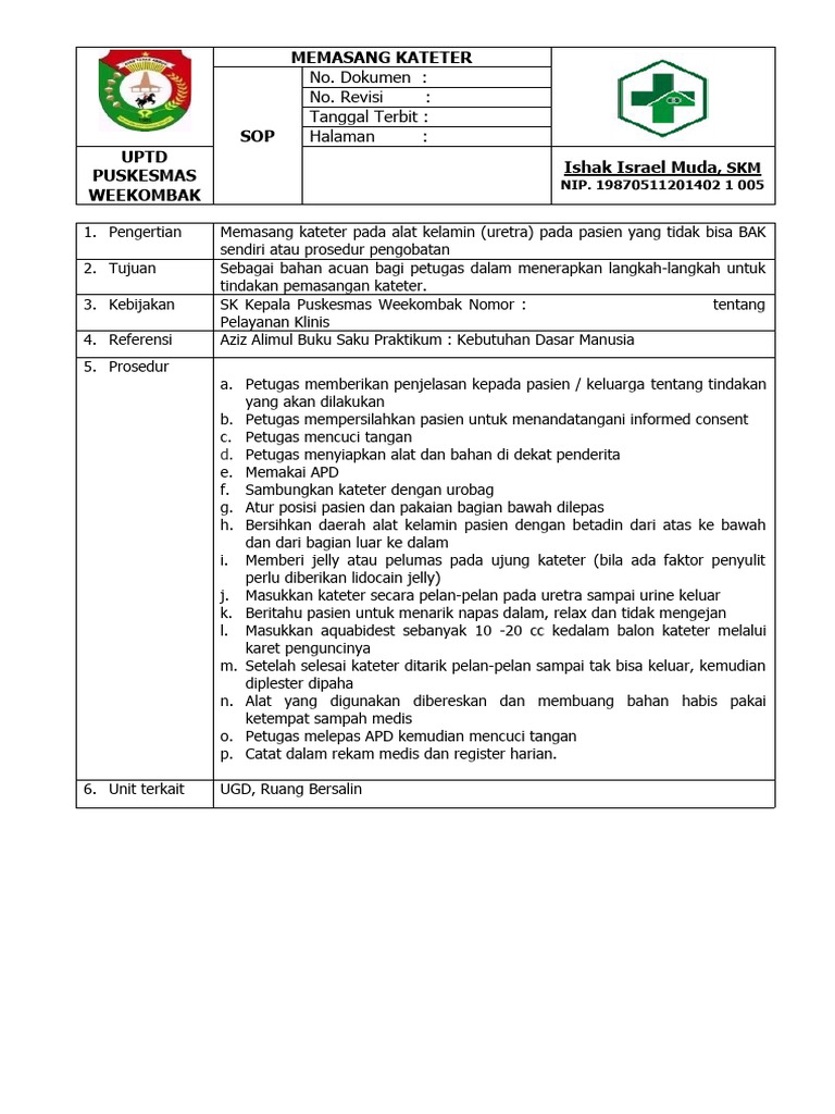 Panduan Pemasangan Kateter Uretra | PDF