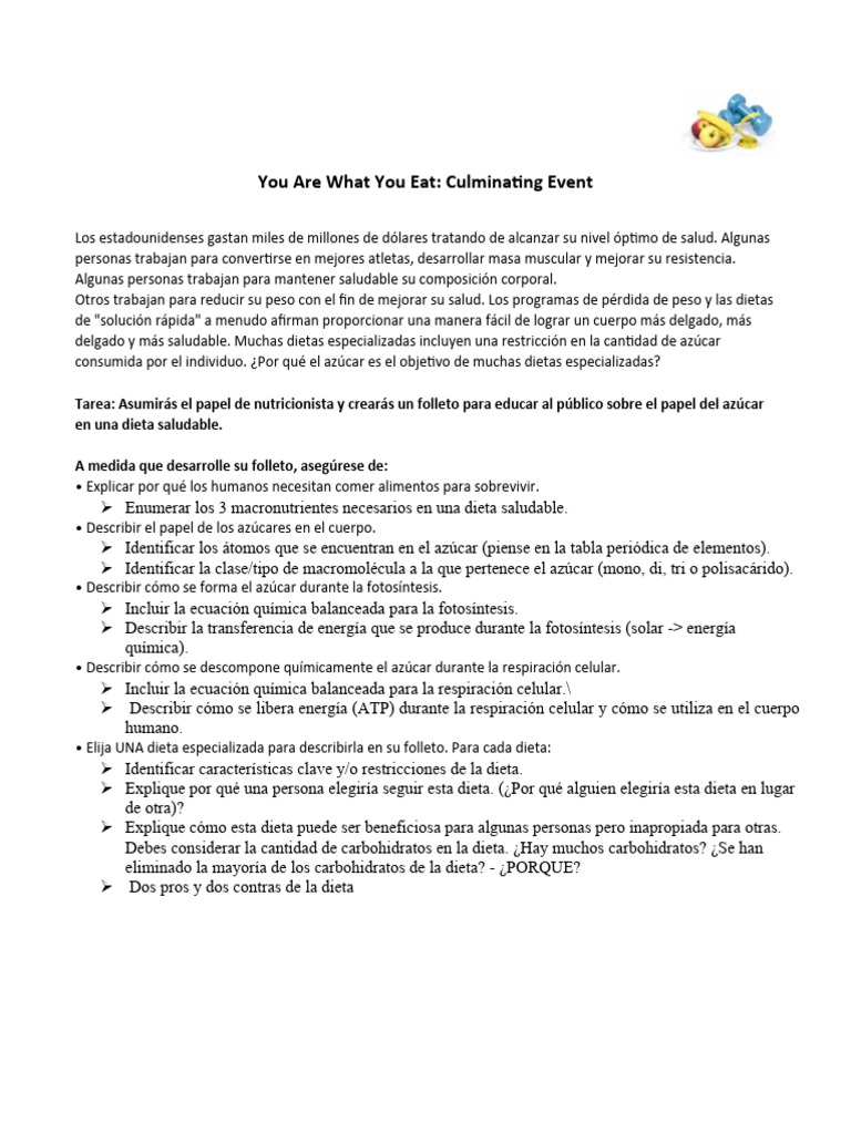 You Are What You Eat - Spanish | PDF | Dieta | Carbohidratos