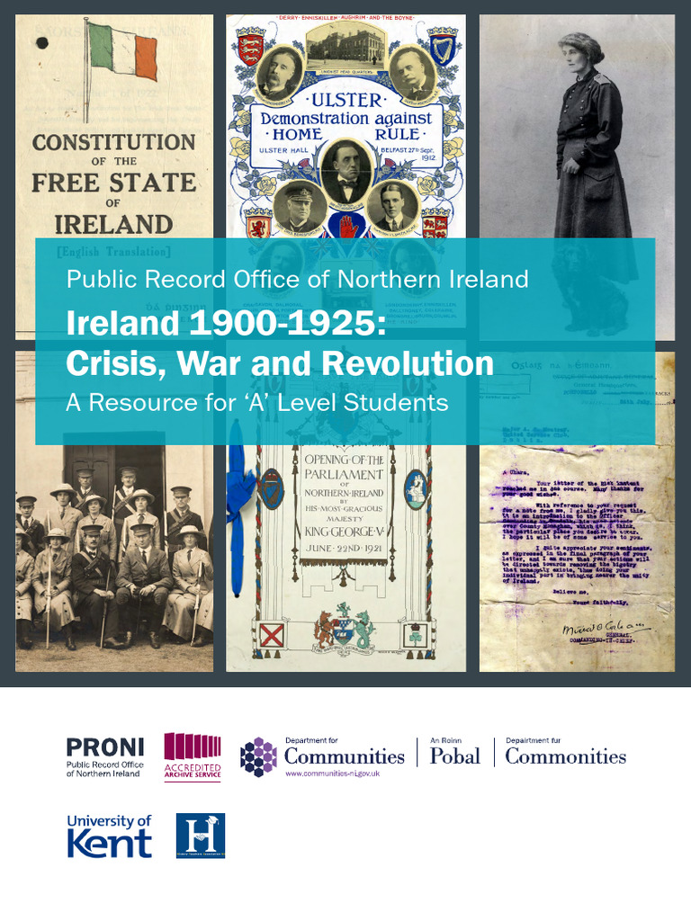 Ireland 1900 1925 Crisis War Revolution A Resource For A Level Students ...