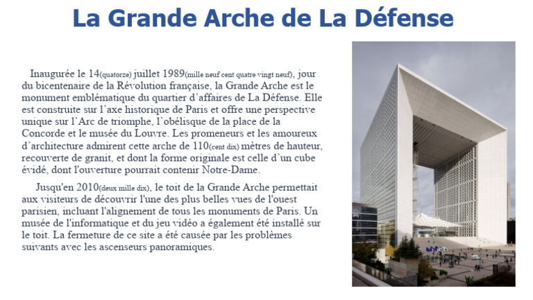 La Grande Arche de La Défense | PDF