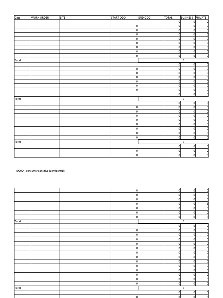 Mobile Logbook Blank | PDF