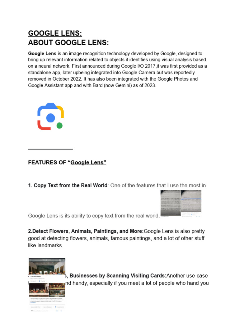Google Lens | Download Free PDF | Augmented Reality | Computing