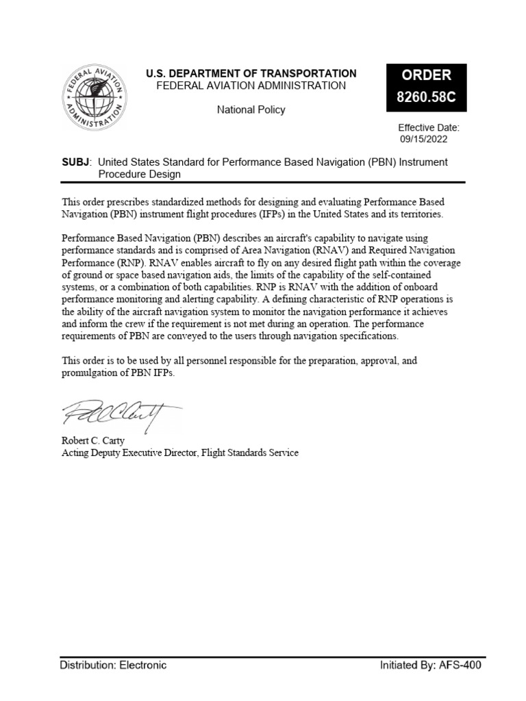 Order 8260.58c Ils | Download Free PDF | Navigation | Aviation