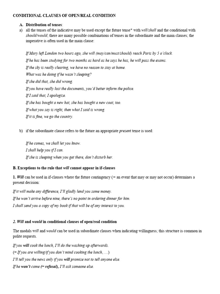 Week IX, Conditional Clauses of Open Condition ADVANCED | PDF | Linguistics | Syntax