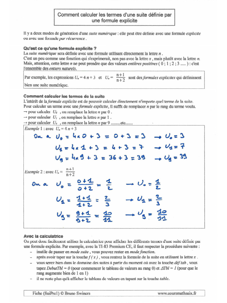 Les Suites Numeriques | PDF