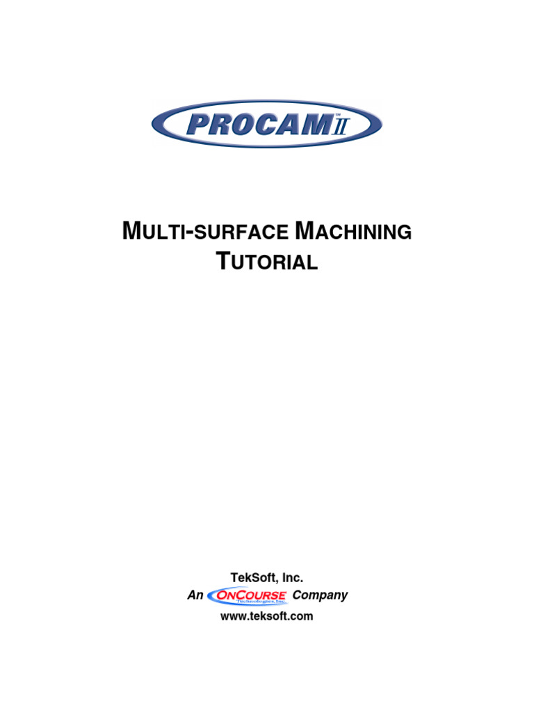 ProCAM II Multi-surface Machining Tutorial | Download Free PDF | Machine Tool | Trademark