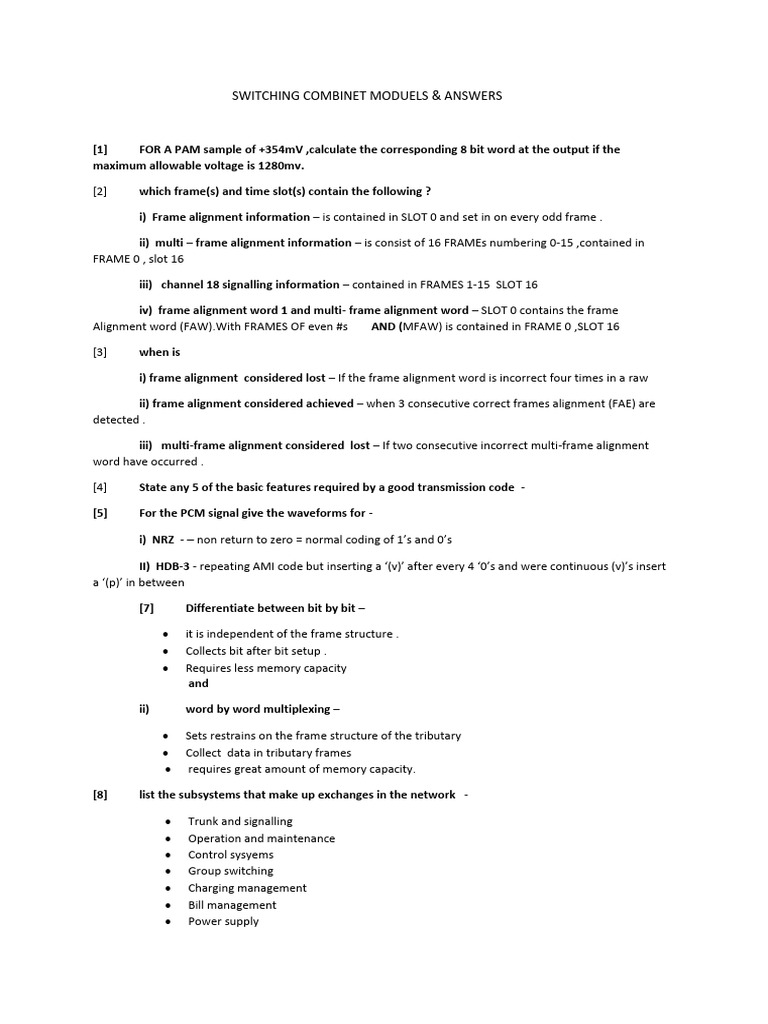 Switching (HEXCO) QUE AND ANSWERS | PDF | Ip Multimedia Subsystem ...
