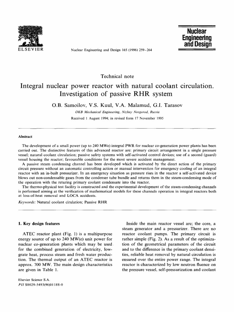 1996 - Nuclear Engineering and Design - 165 | PDF | Coolant | Nuclear Reactor