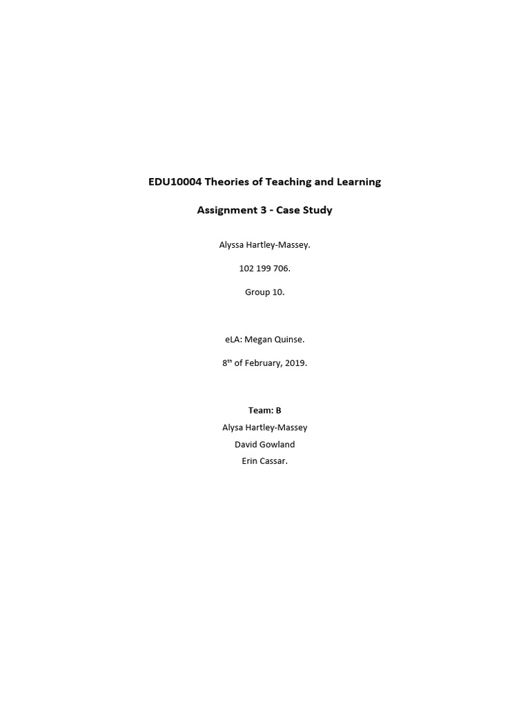 EDU10004 A3 Final | PDF | Behaviorism | Learning