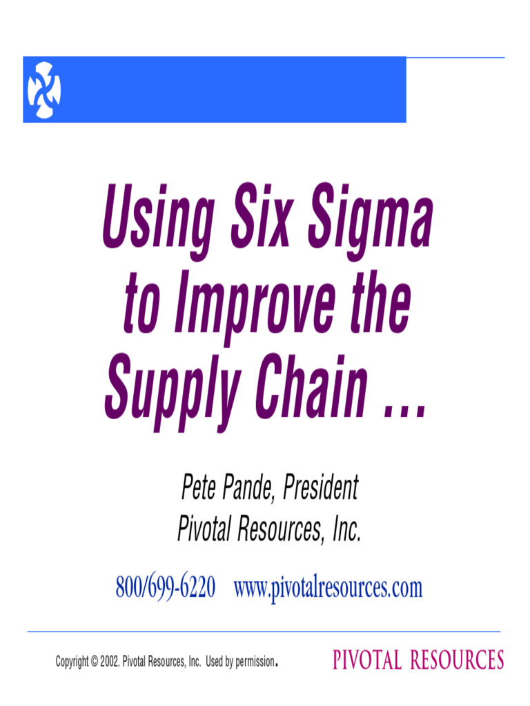 Improve your SCM | PDF | Six Sigma | Inventory