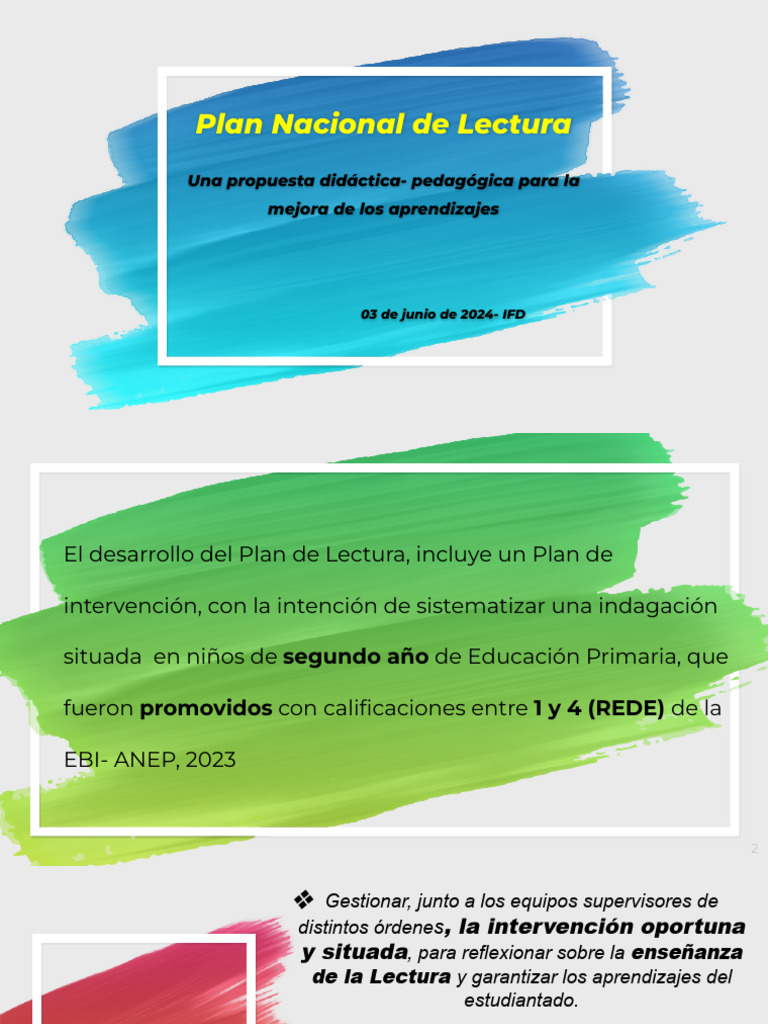 Plan Nacional de Lectura | PDF | Evaluación | Enseñando