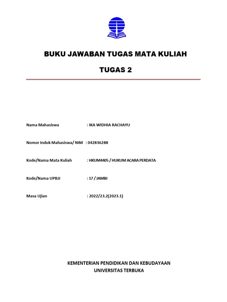 Tugas 2 Hukum Acara Perdata | PDF | Hukum