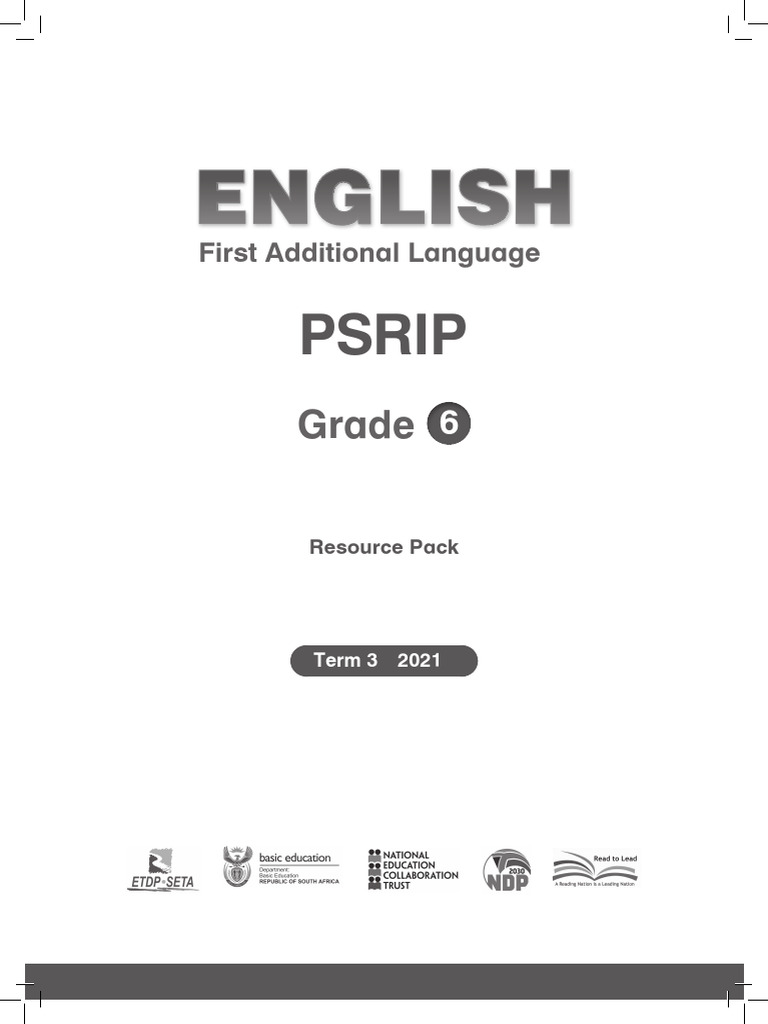 GR 6 Term 3 2021 Psrip Efal Resource Pack | PDF | Public Health ...