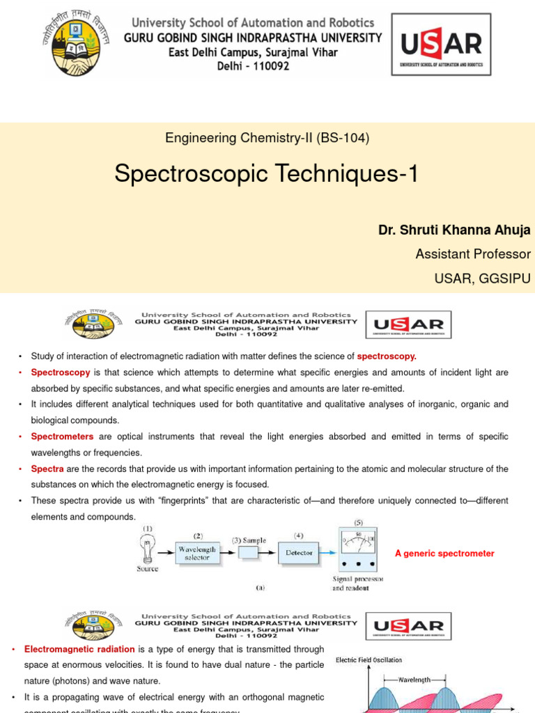 Spectroscopic Methods - UV-Vis-1 | PDF | Emission Spectrum | Absorbance