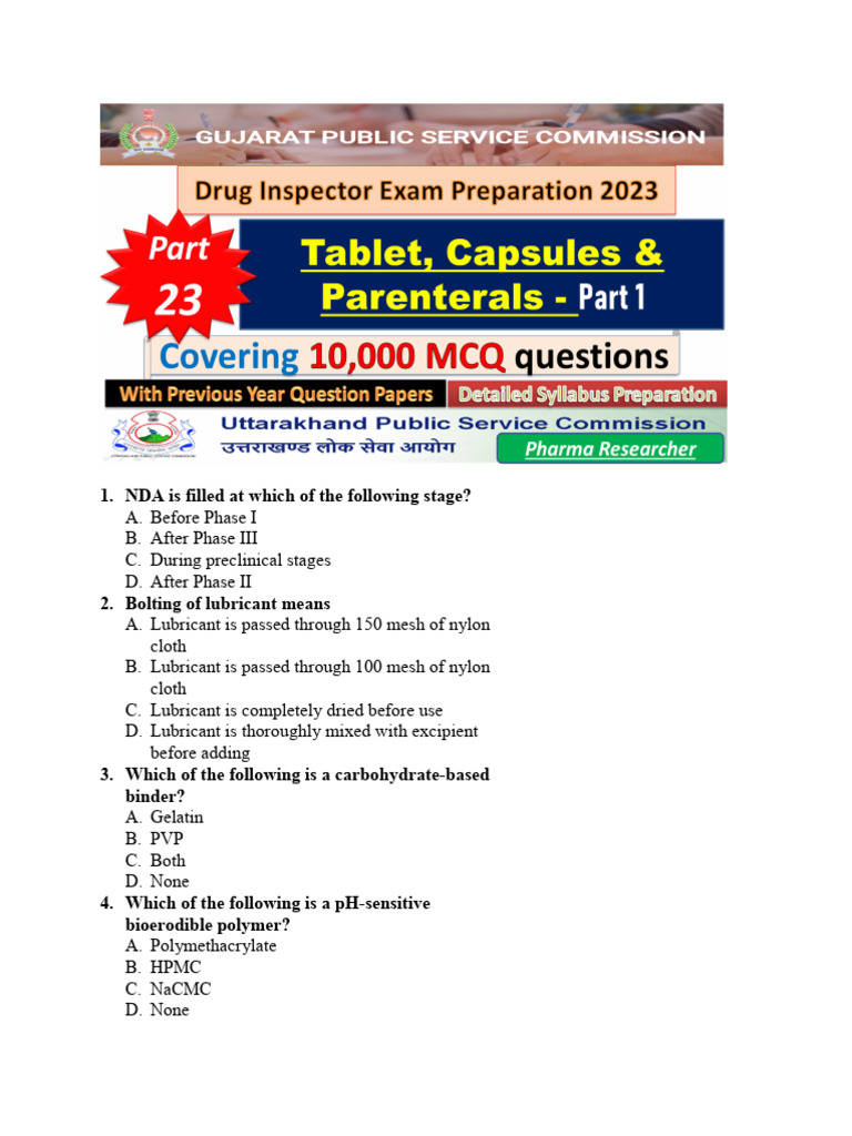 Part 23 Pharmaceutical Technology 1 | PDF | Tablet (Pharmacy ...