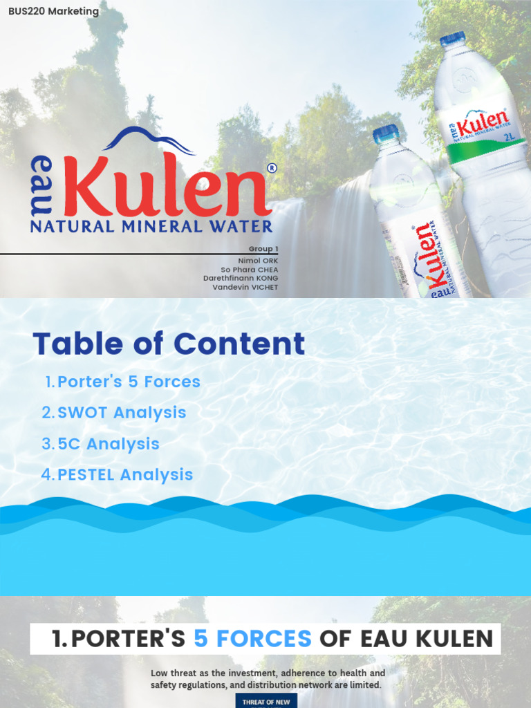Kulen Water Market Analysis in Cambodia | PDF | Brand | Bottled Water