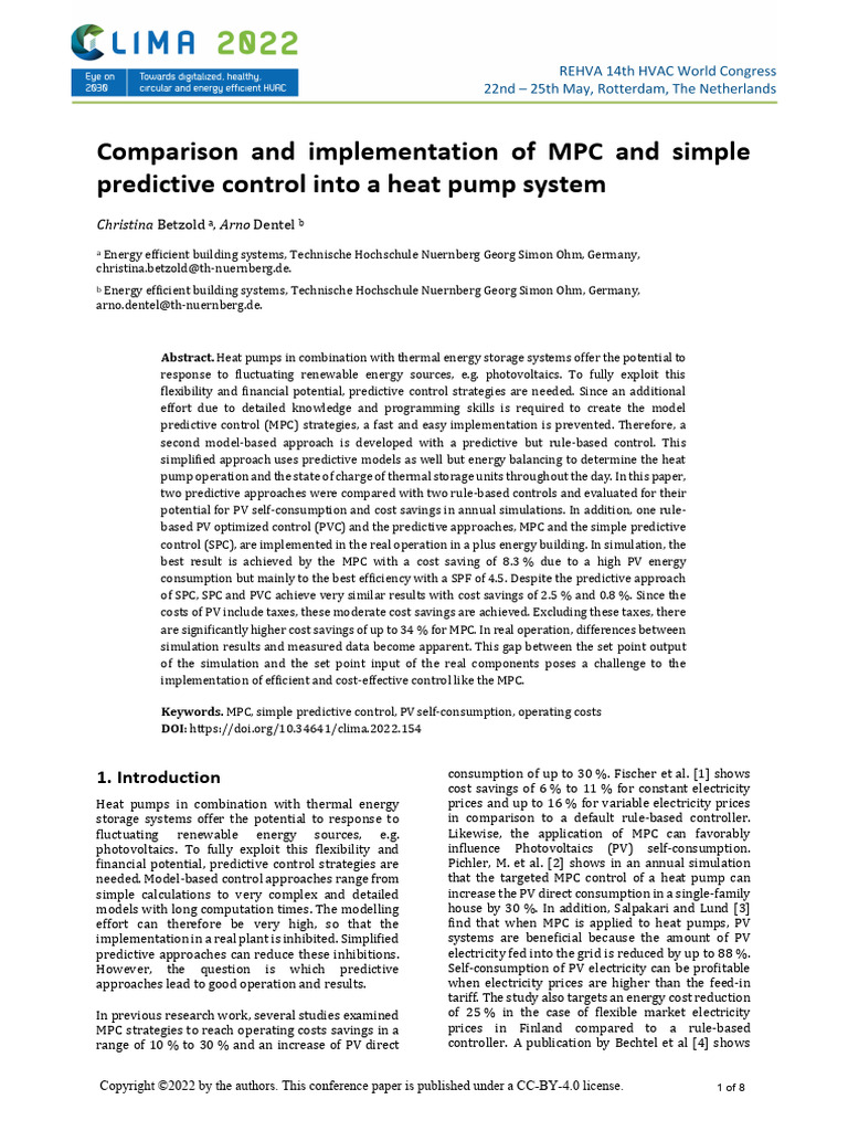 Comparison and Implementation of MPC and Simple Predictive Control Into ...