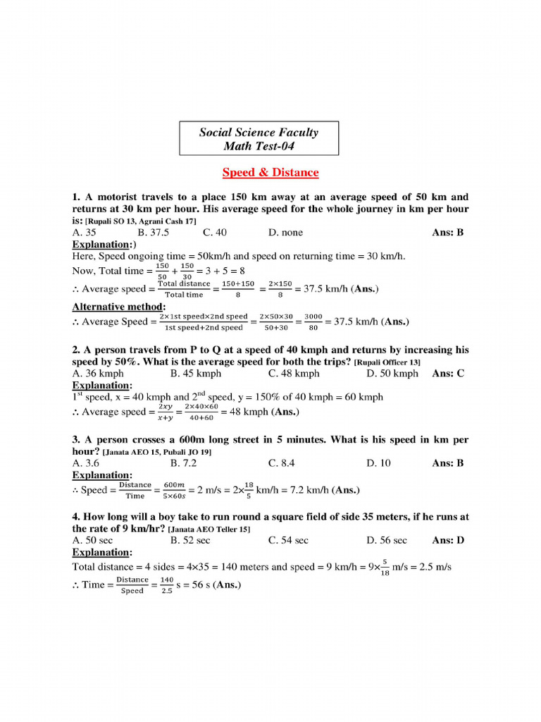 Social Science Math Exam 4 | PDF