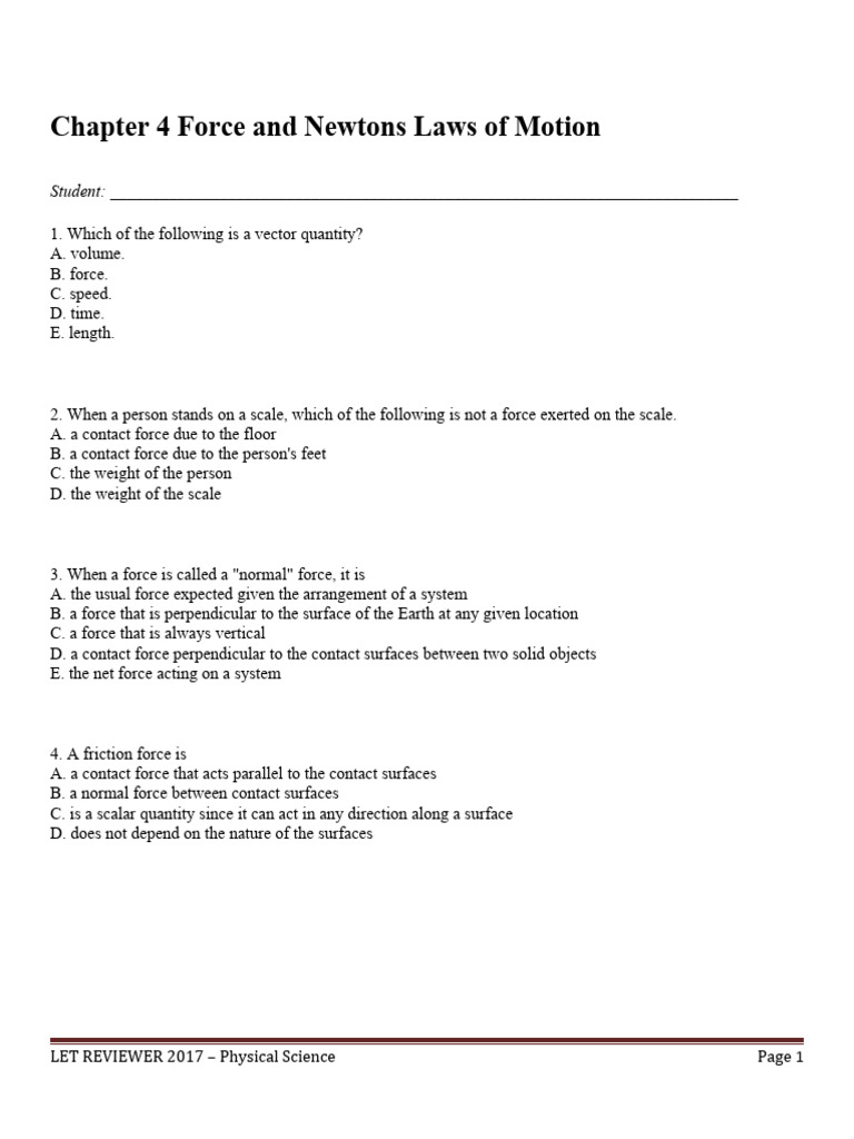 Physics Part 1 Pdf Force Weight