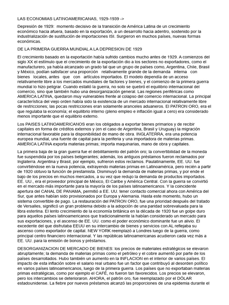 Bulmer Thomas - Las Economias Latinoamericanas, 1929 1939 | PDF ...