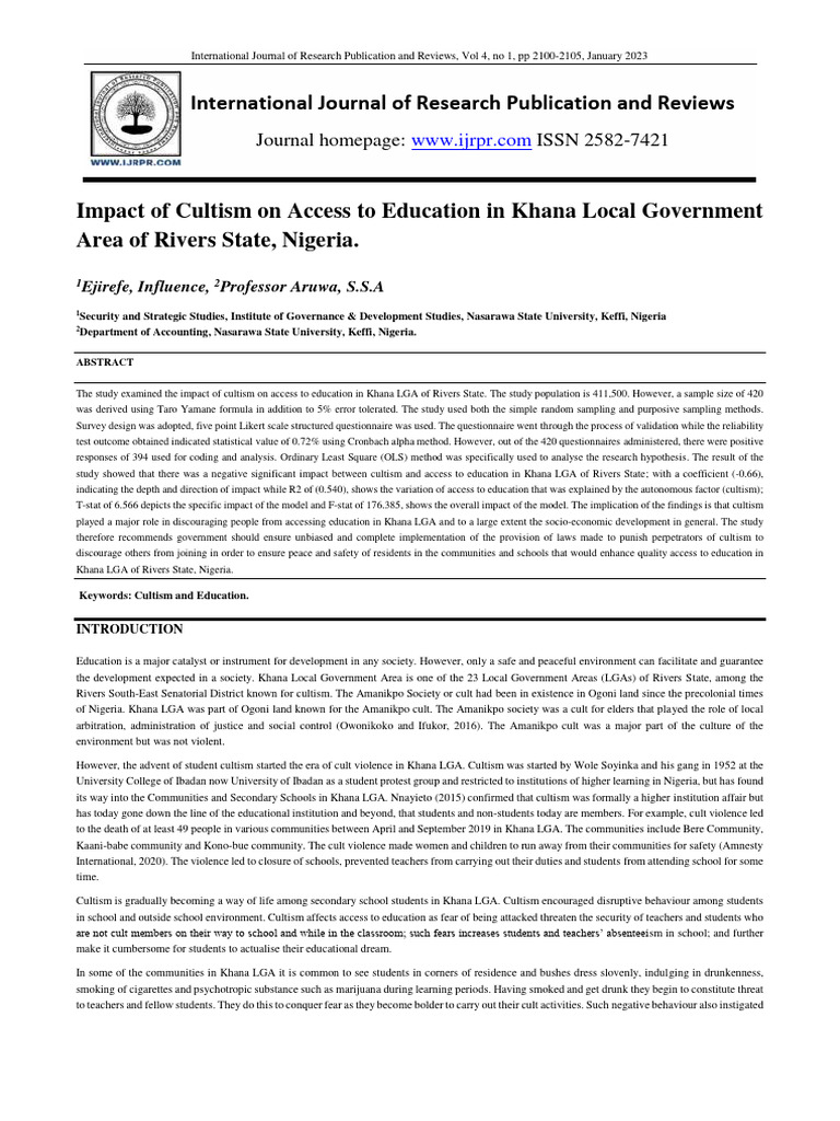 IJRPR9609 | PDF | Coefficient Of Determination | Errors And Residuals