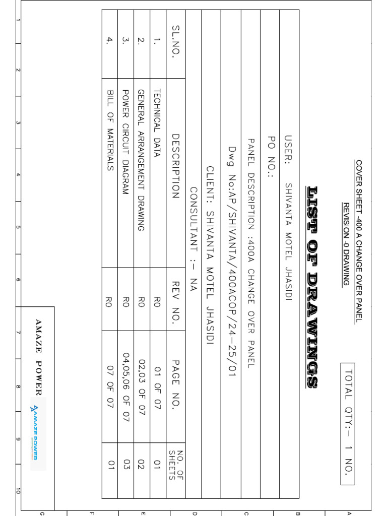 400a Change Over Panel | PDF