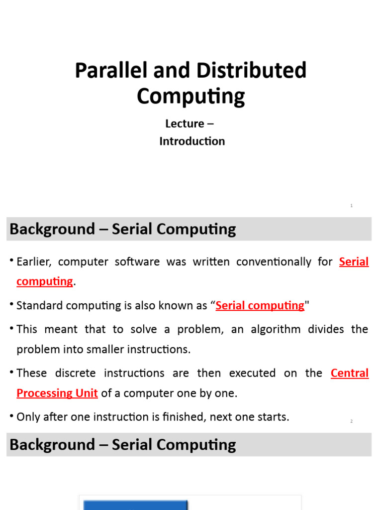 Week 1 | PDF | Parallel Computing | Central Processing Unit