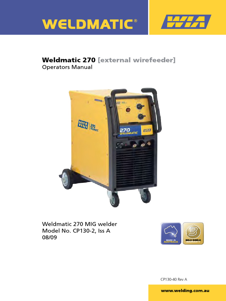 270-CP130 RevA Weldmatic 270 | PDF | Welding | Construction