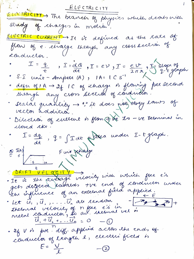 Electricity CH 3 | PDF