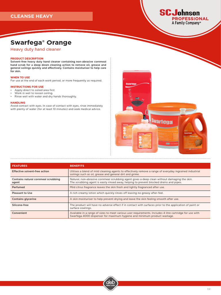 Swarfega Hand Cleaners Orange | PDF | Cosmetics