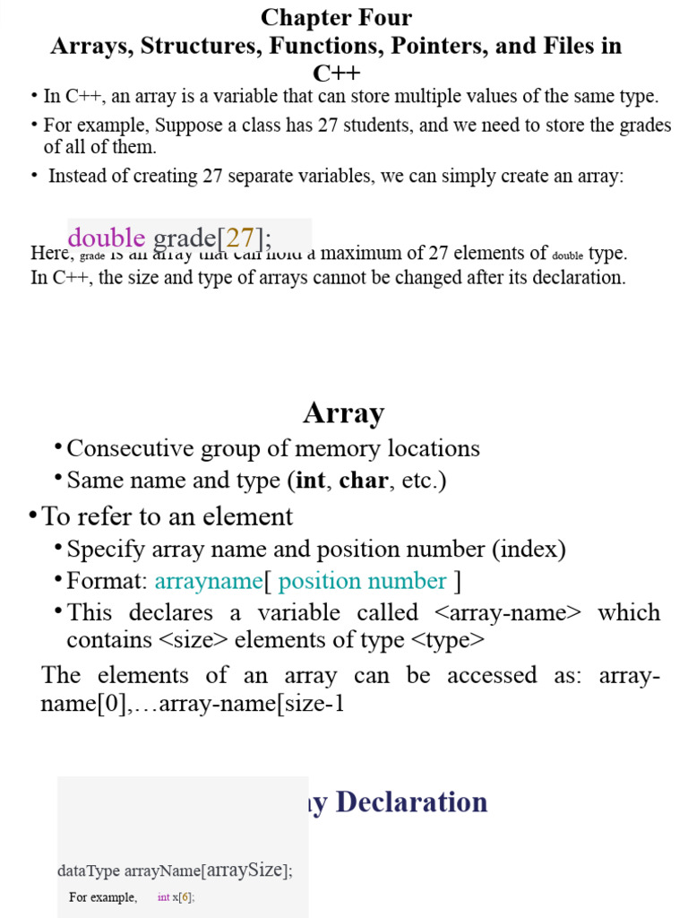 Chapter Four | PDF | C++ | Computer Engineering