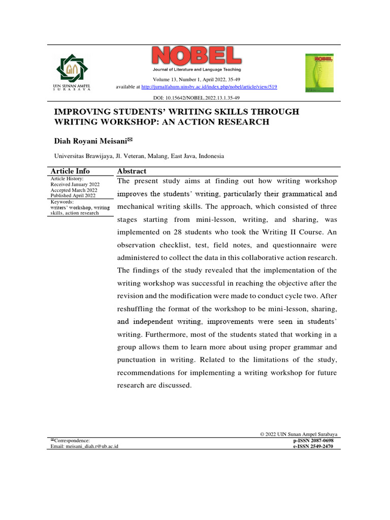 Improving Students Writing Skills Through Writing | PDF | Grammar | Language Education