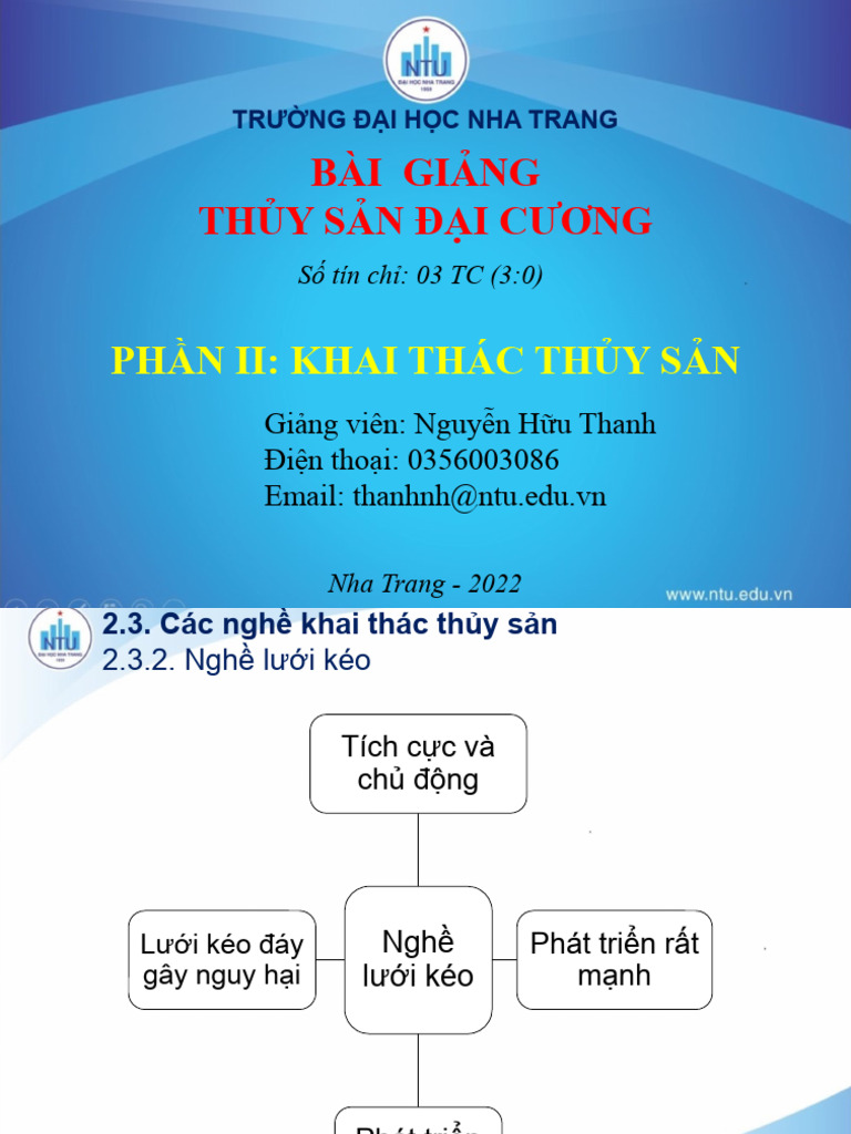 3 Ppt Thuy San Dai Cuong-ktts- Keo+Nghe Khac | PDF