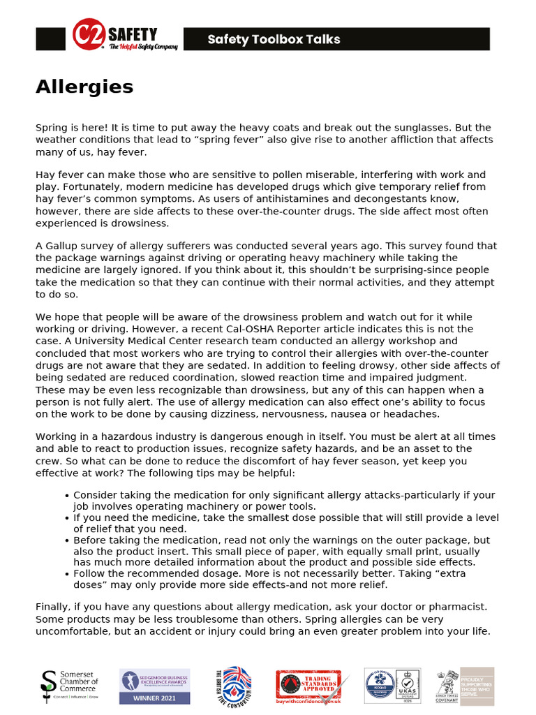 Allergies | PDF | Medicine | Pharmacology