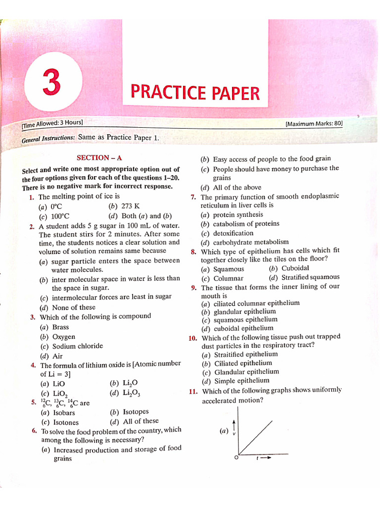 Practice Paper 3 | PDF