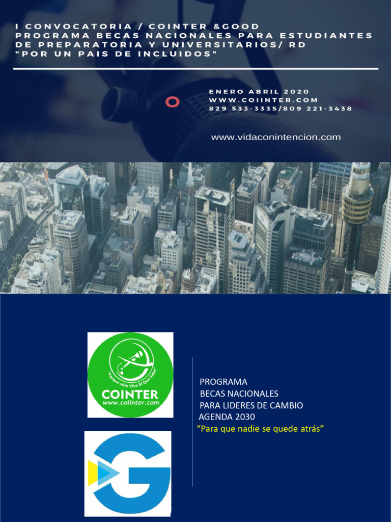 Becas Nacionales Estudiantes Cointer Good 2020 | PDF