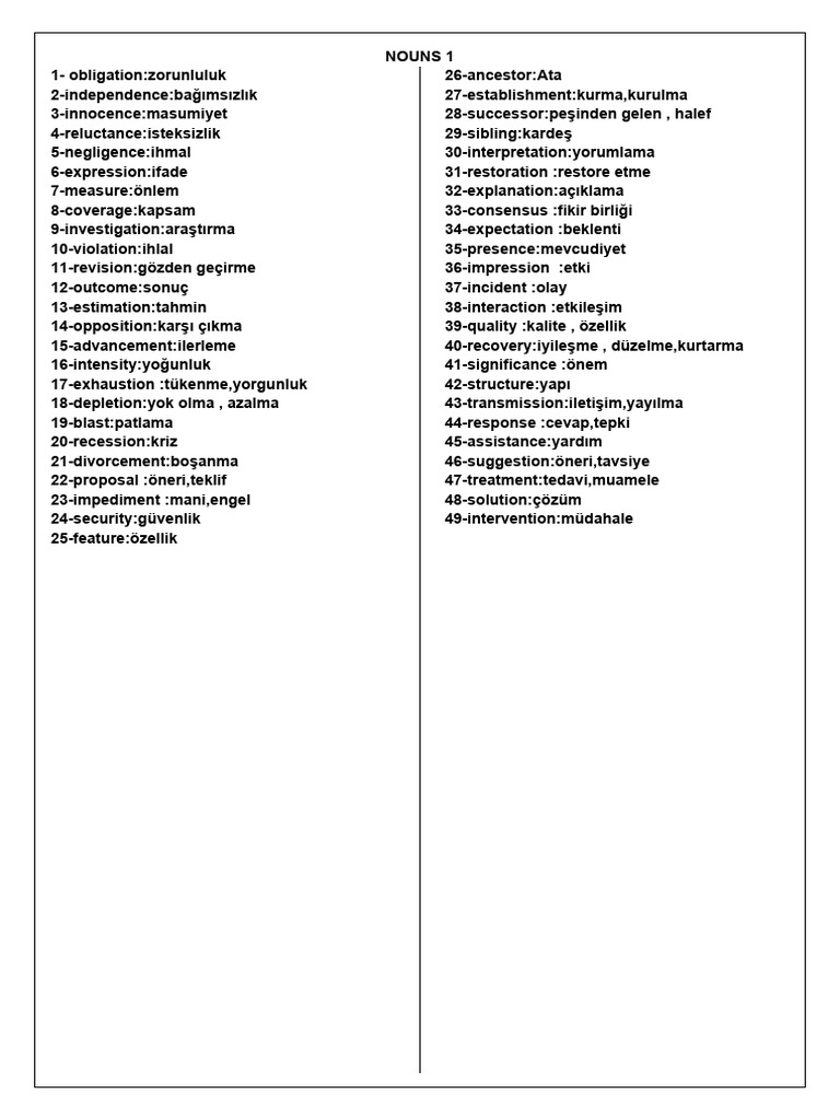 Nouns 1 | PDF | Teaching Methods & Materials