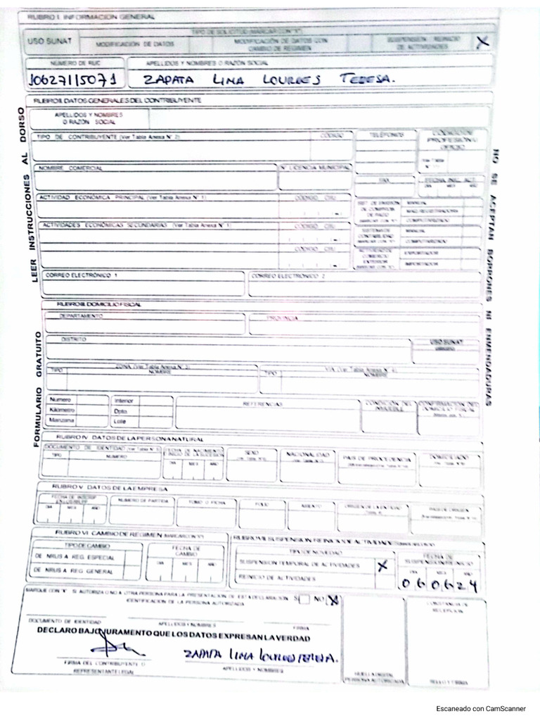 Formulario 2127 | PDF