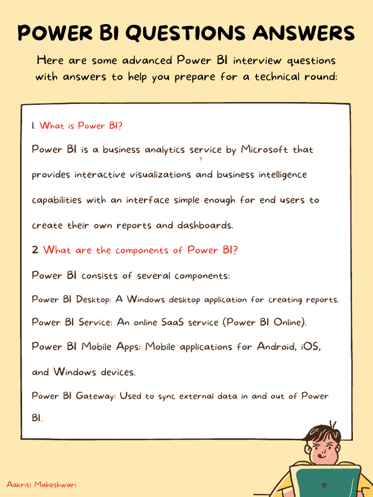 Top 10 Power bi Interview Q & A | PDF | Computer Science | Data Management