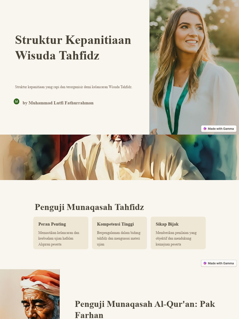 Struktur Kepanitiaan Wisuda Tahfidz | PDF