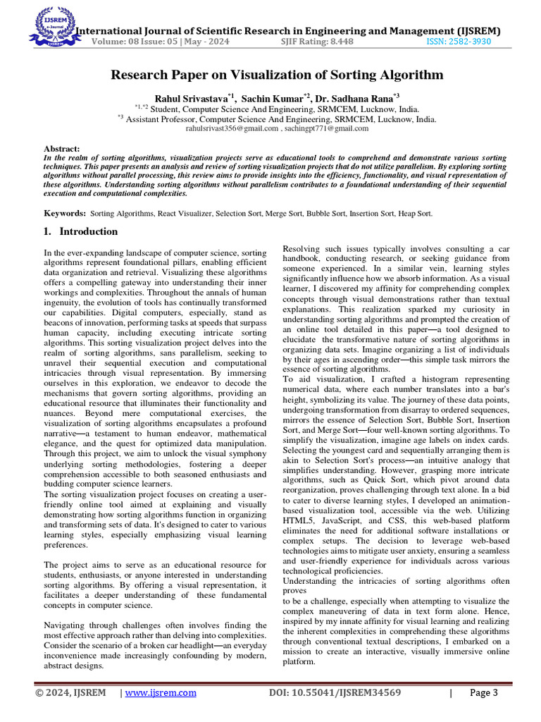 Visualization of Sorting Algorithm12345khhdfkshd | PDF | Model–View ...