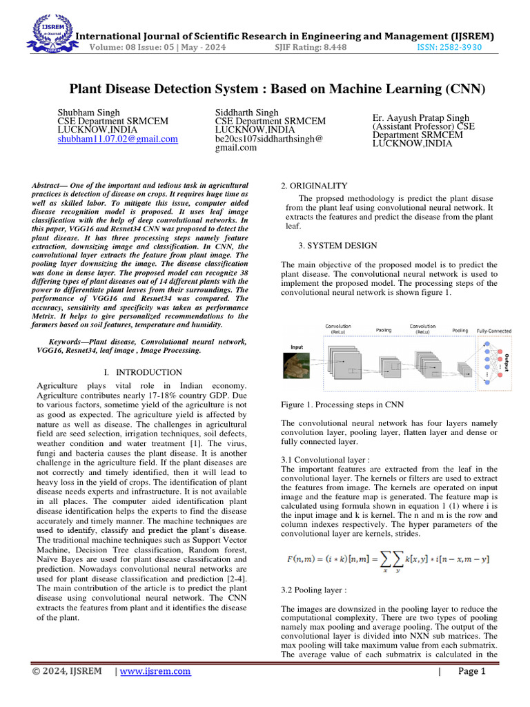 Plant-Disease-Detection-System-Based-on-Machine-Learning-CNN | PDF ...