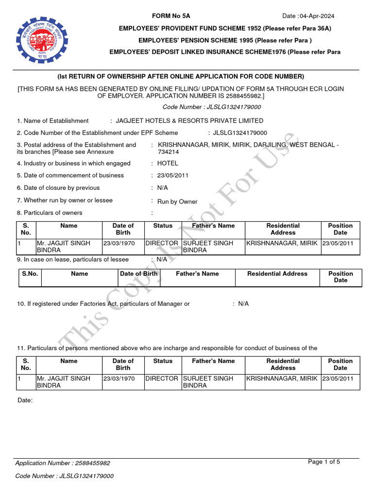 Form 5 A Preview | PDF | Financial Services