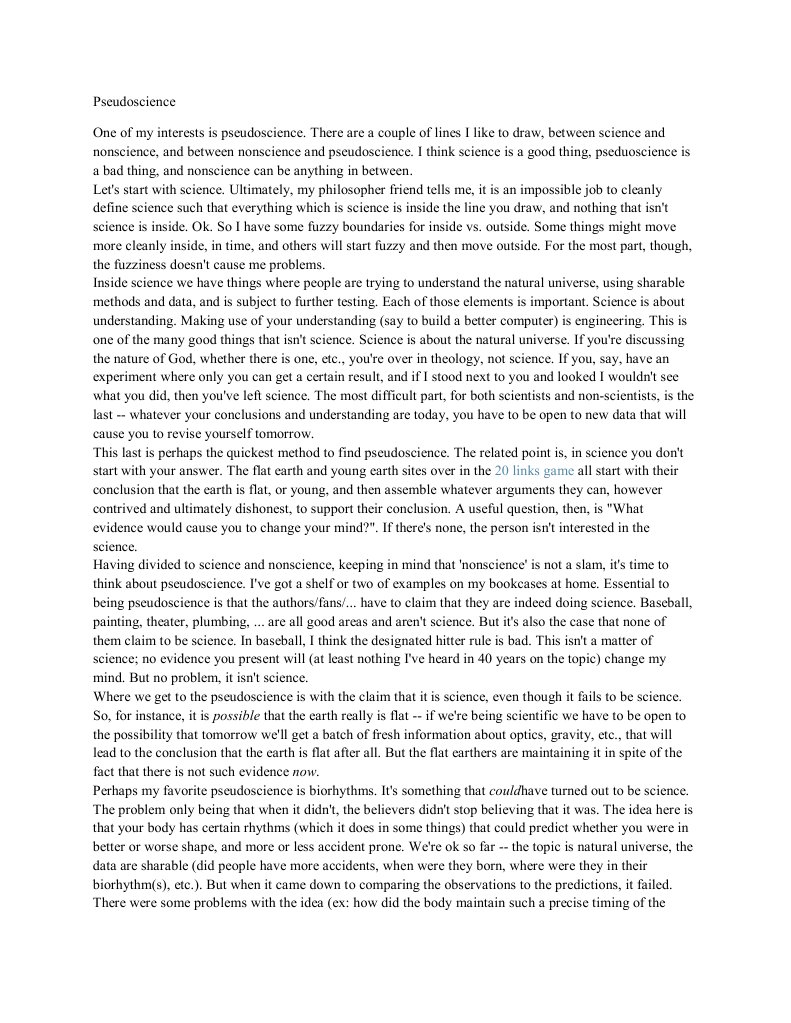 Science, Pseudoscience and Non-Science | PDF