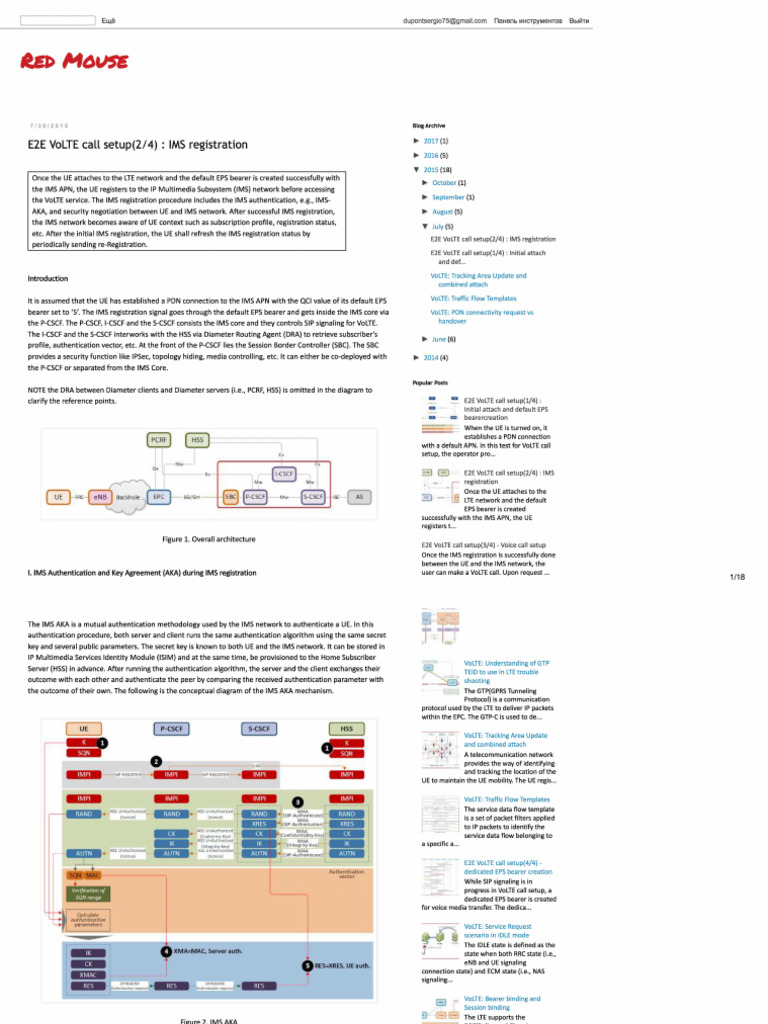 E2E VoLTE call setup_2of4_IMS registration | PDF | Ip Multimedia Subsystem | Internet Protocols