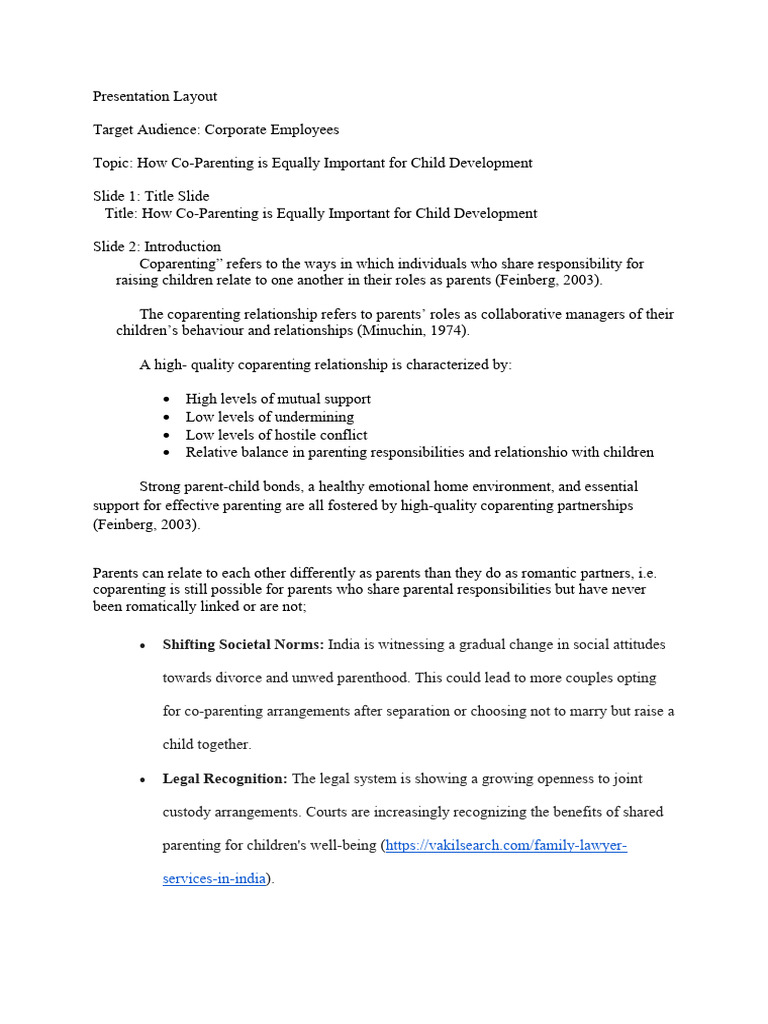 Co Parenting | PDF | Parenting | Parental Leave