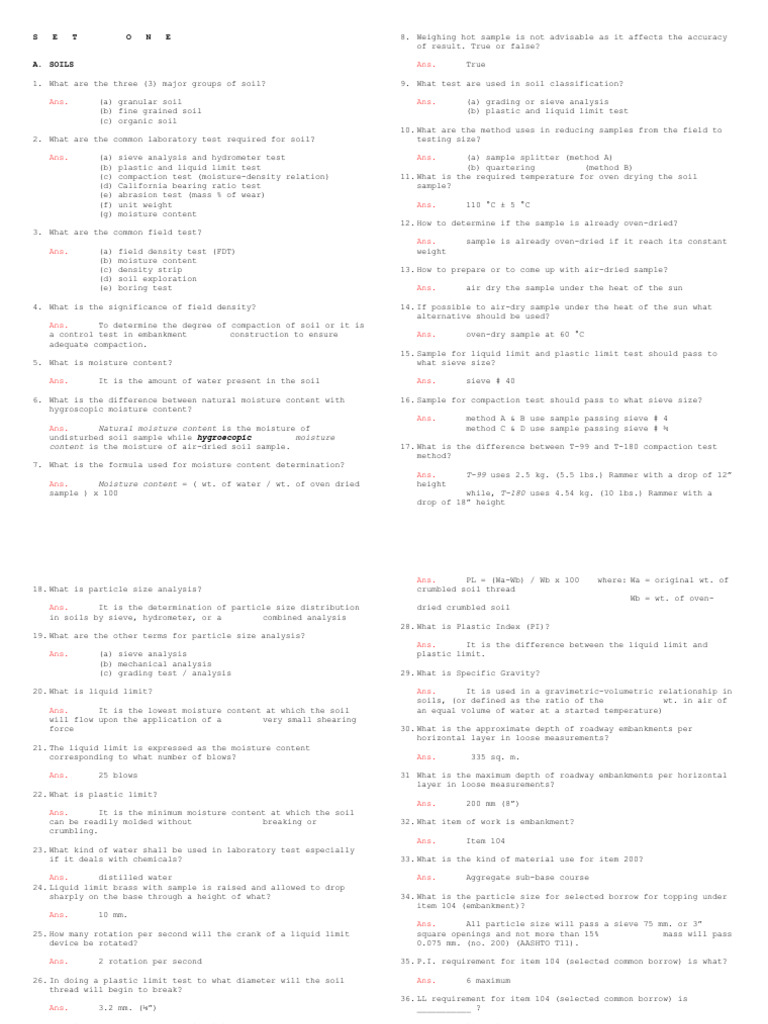 Materials Engineer Review Notes | Download Free PDF | Concrete | Road ...