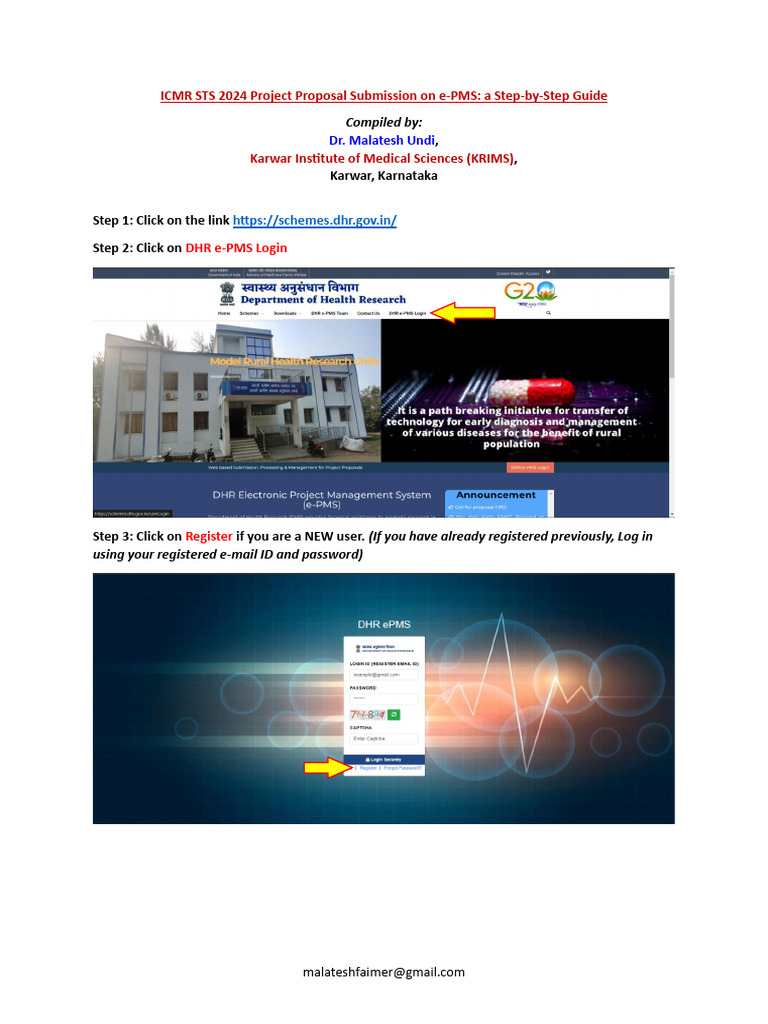 ICMR STS 2024 Step-by-Step Guide - MU | PDF | Dental Degree | Health Care