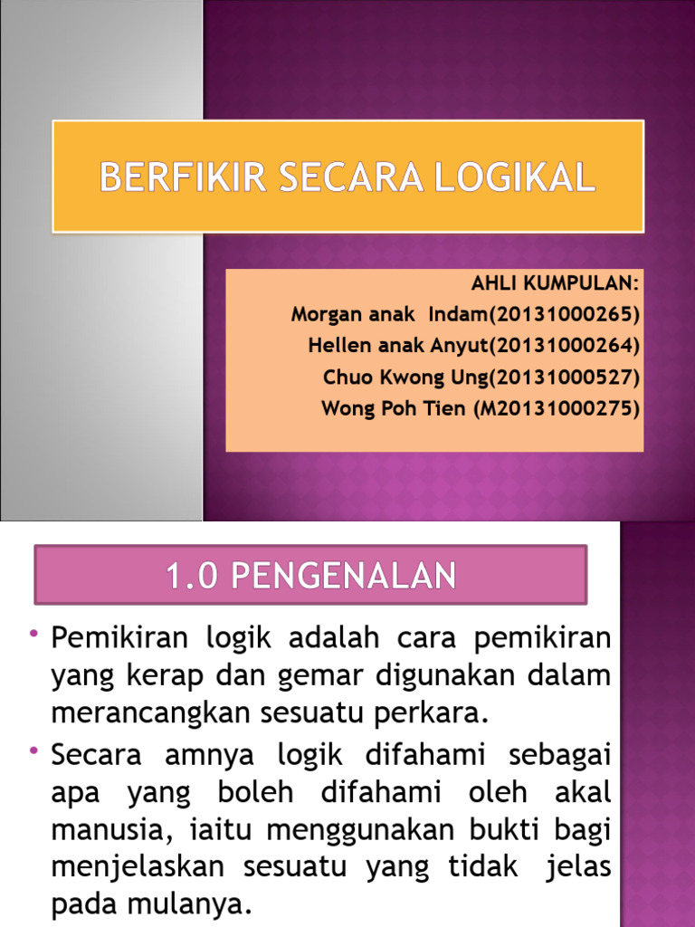 Berfikir Secara Logikal | PDF