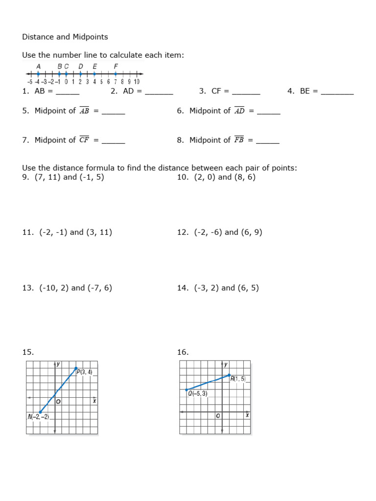 Natalia Lozano - Midpoint and Distance Formula | PDF | Elementary ...